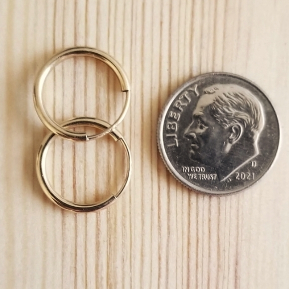 Stampd | Jewelry | K Solid Gold Mini Hoops | Poshmark